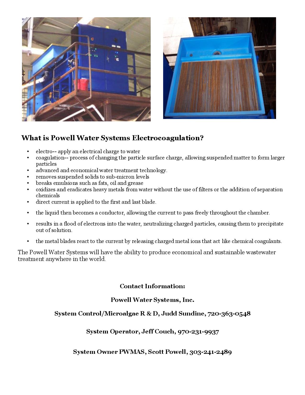 Microalgae Systems | Powell Water Systems, Inc.