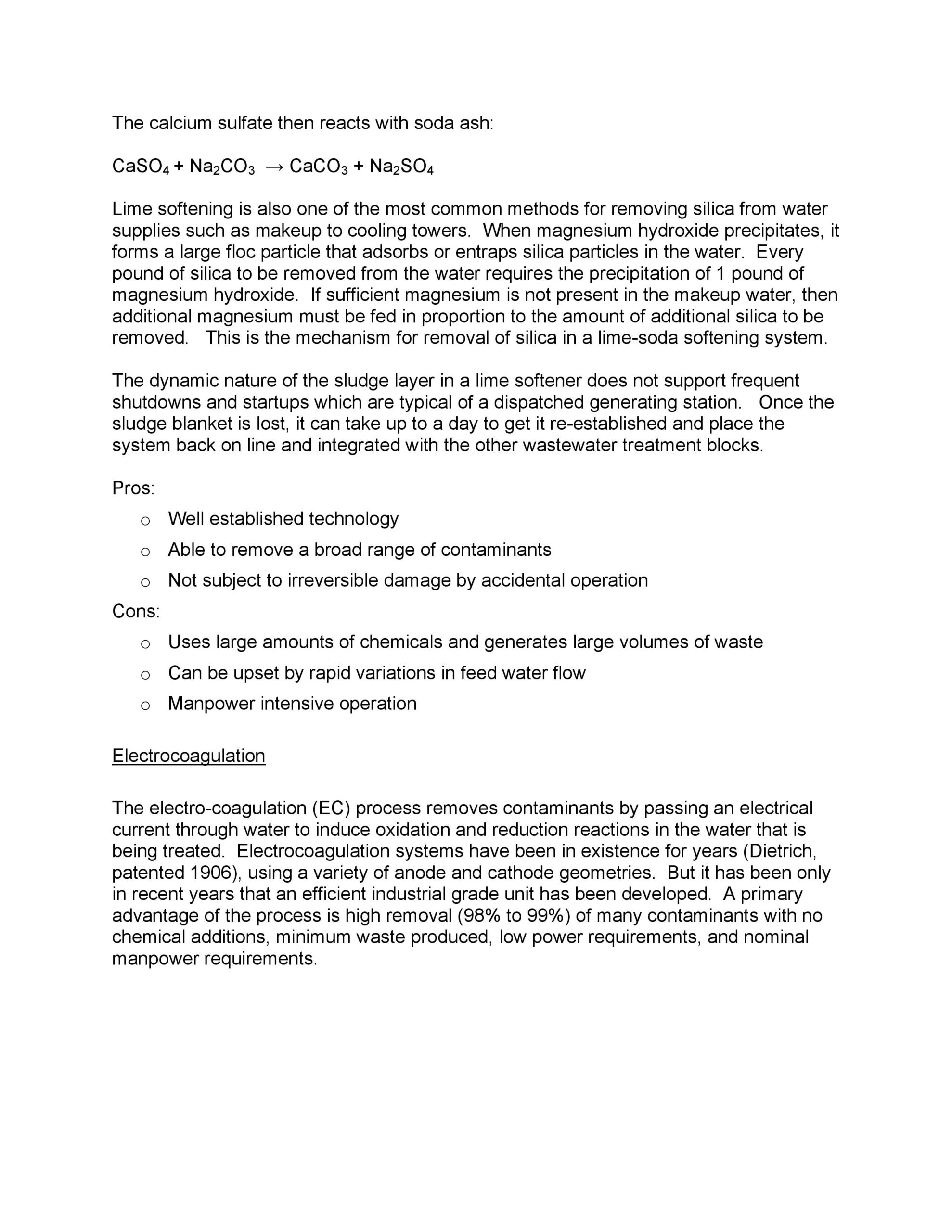Electrocoagulation VS Chemical Coagulation – EC vs Lime Softening ...